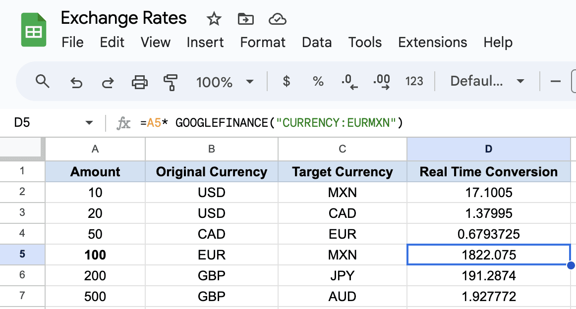 Exchange Rates in Google Sheets: A Tracking Guide - Wisesheets Blog