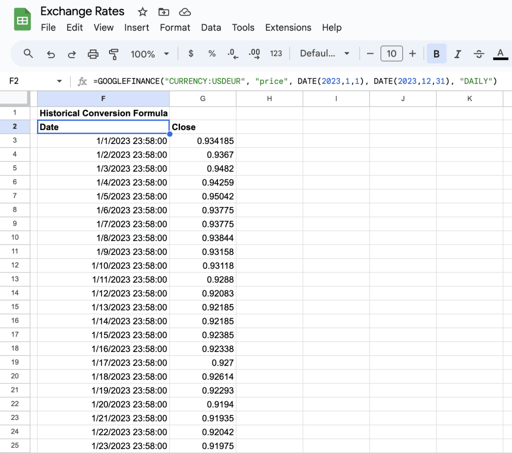 Exchange Rates in Google Sheets: A Tracking Guide - Wisesheets Blog