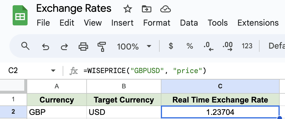 Exchange Rates in Google Sheets: A Tracking Guide - Wisesheets Blog