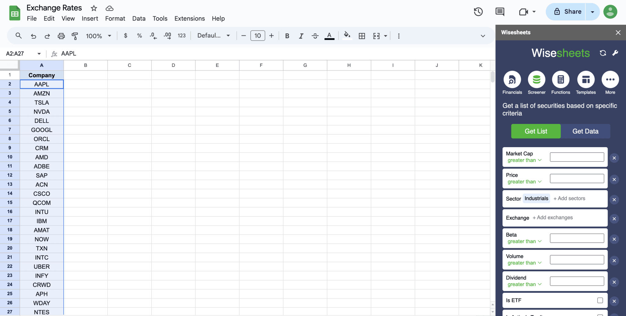 Exchange Rates in Google Sheets: A Tracking Guide - Wisesheets Blog