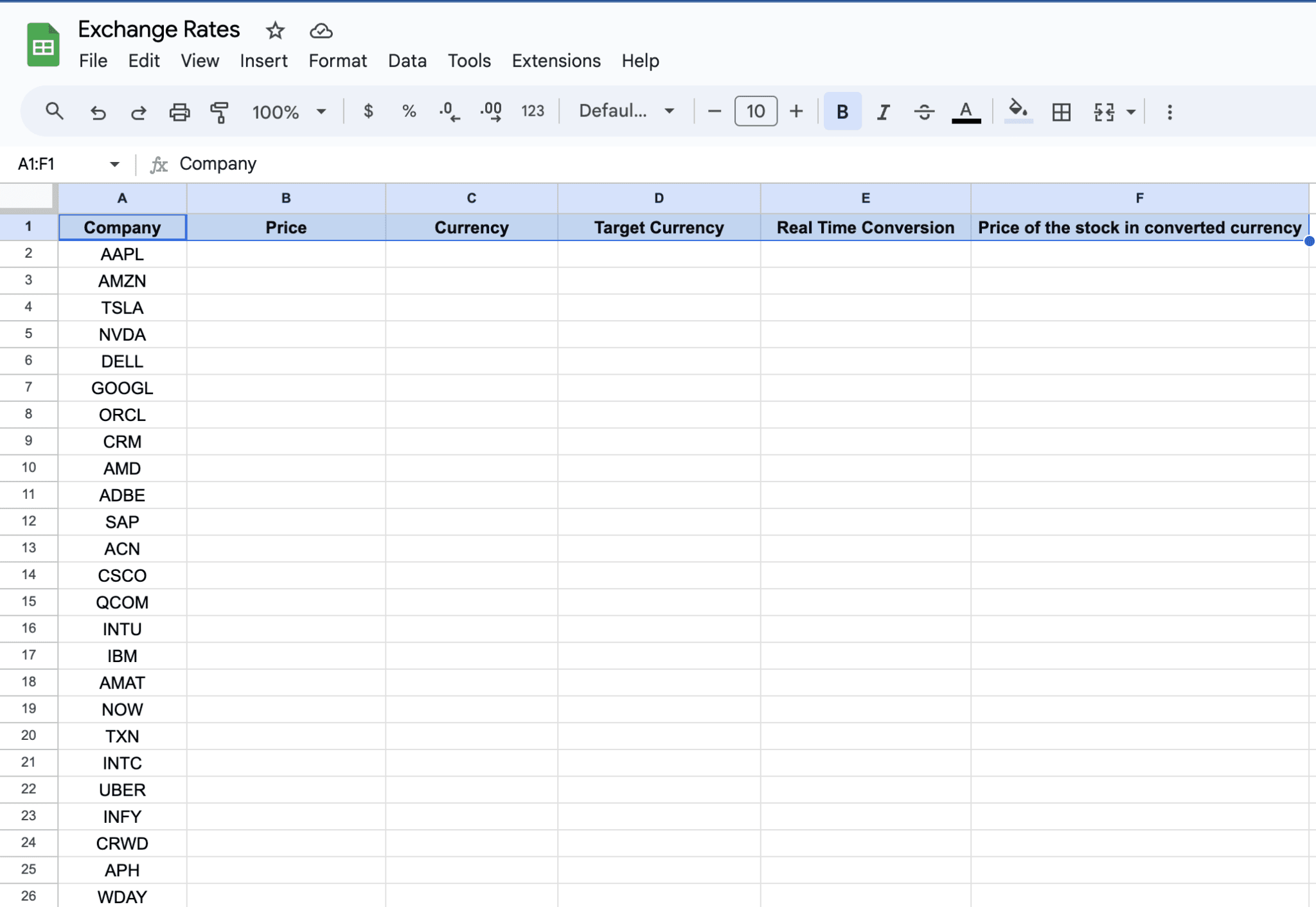 Exchange Rates in Google Sheets: A Tracking Guide - Wisesheets Blog